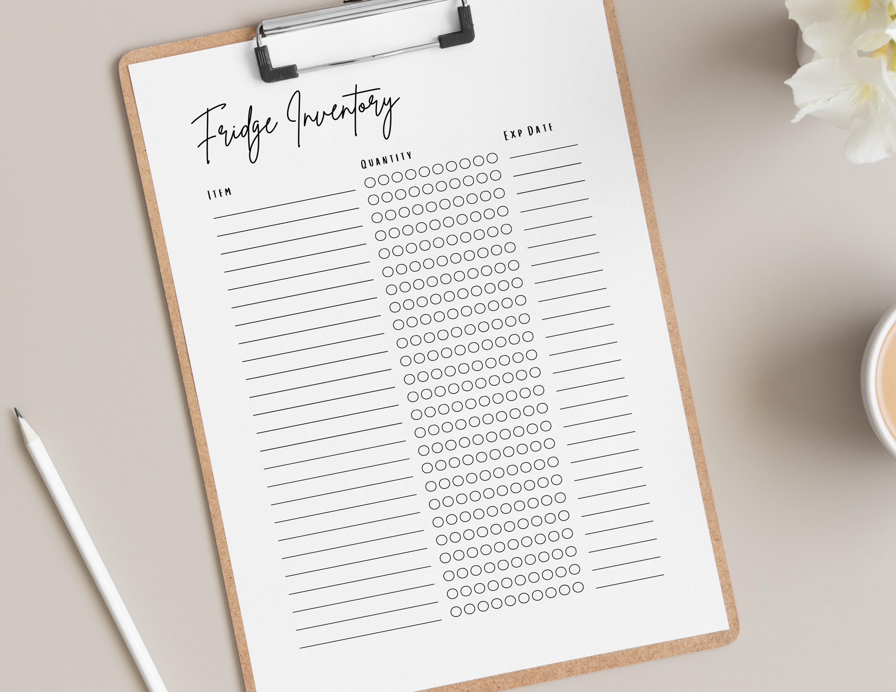 Fridge Inventory (3 Sizes) - Printable PDF - Household Management, Meal ...