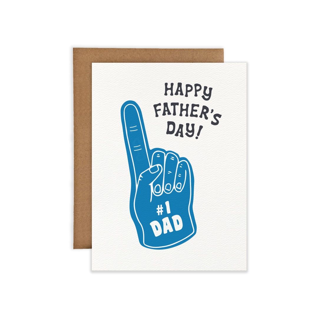 Happy Father's Day, Number 1 Dad Greeting Card - Etsy