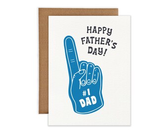 Printable Number One Dad Card for Father's Day, Printable Card for ...