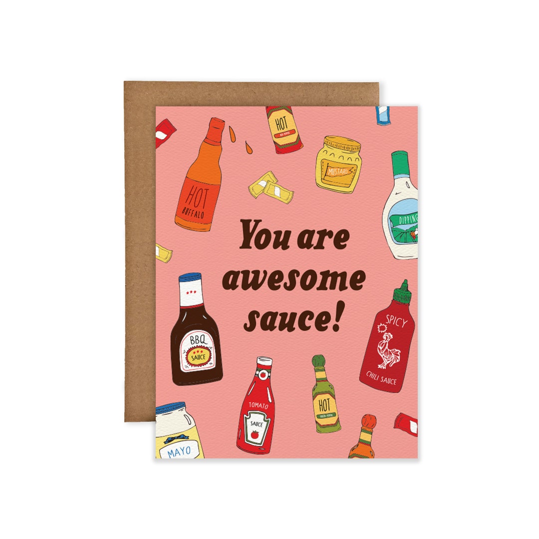 You Are Awesome Sauce Greeting Card - Etsy