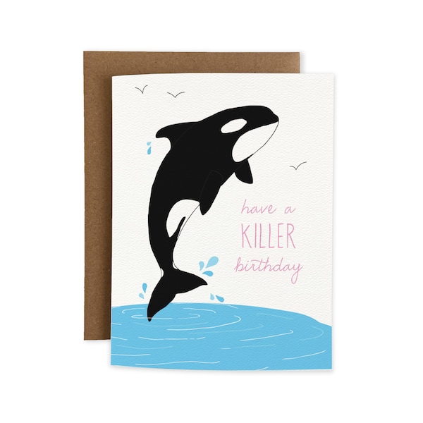 Whale Happy Birthday Card - Etsy