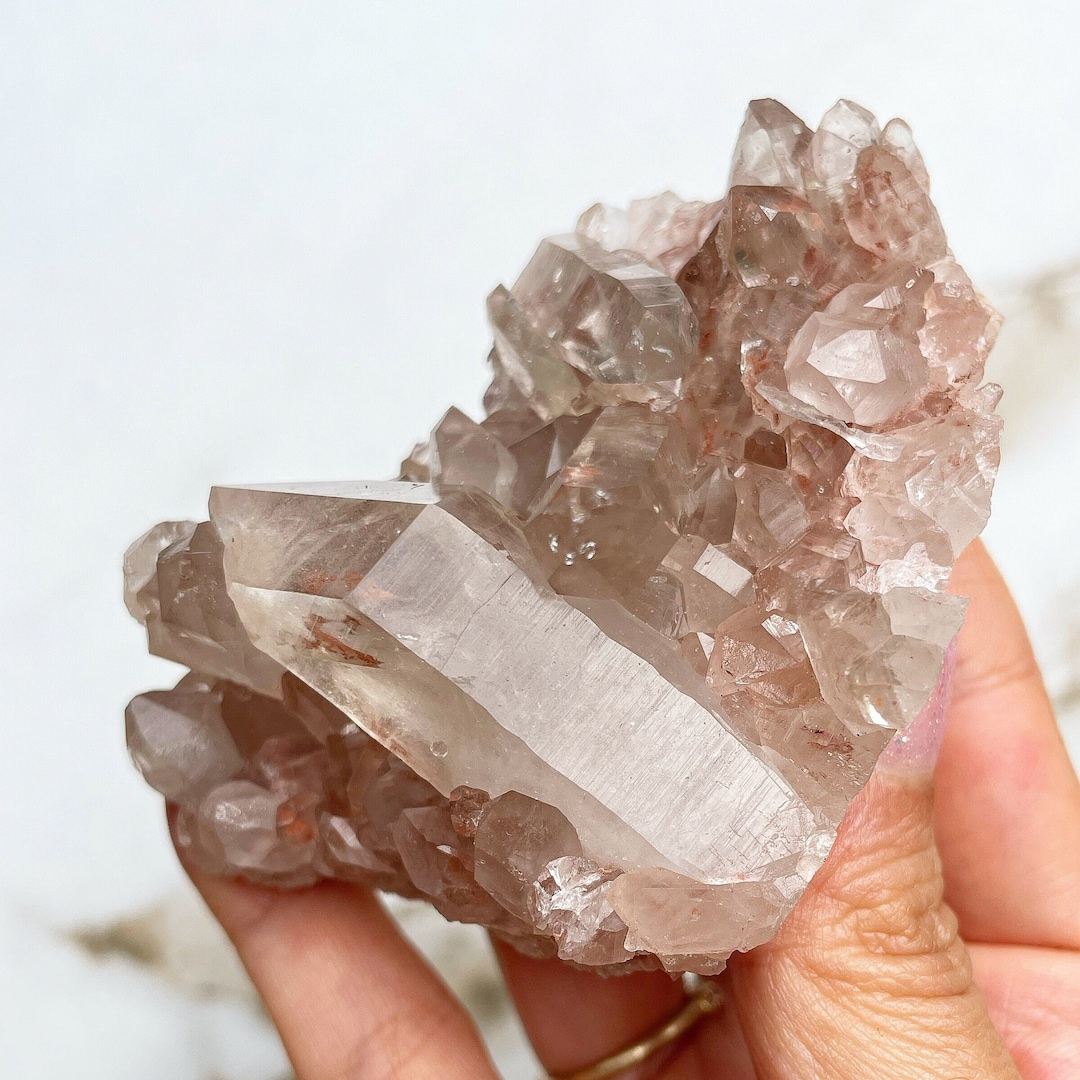 Pink Himalayan Quartz; Samadhi Quartz; Blush Champagne Pink Crystal ...