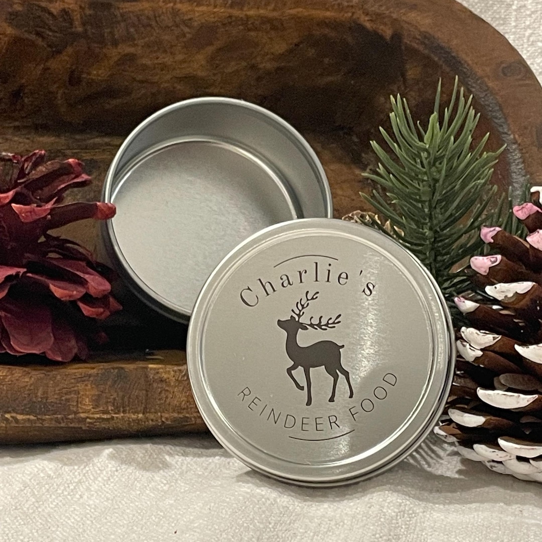 Engraved Christmas Keepsake Tin — Reindeer Food Kit & Family Tradition ...