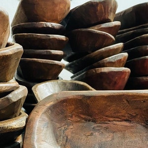 Hand Carved Wood Bowl: Rustic Farmhouse Catch-all (10in) - Etsy