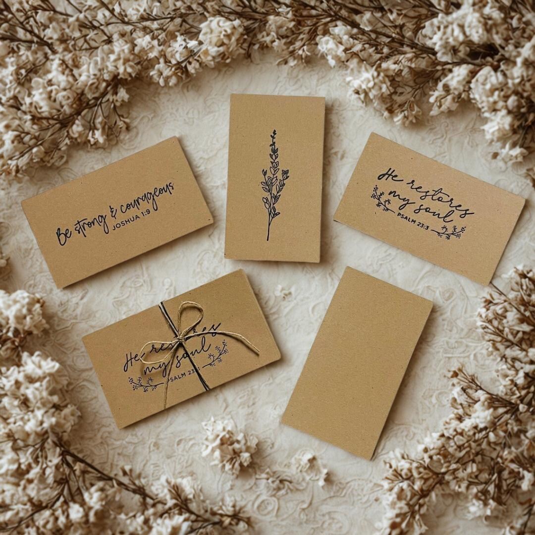 Hand-stamped Kraft Prayer Cards Refills - Christian Gift Set - Etsy