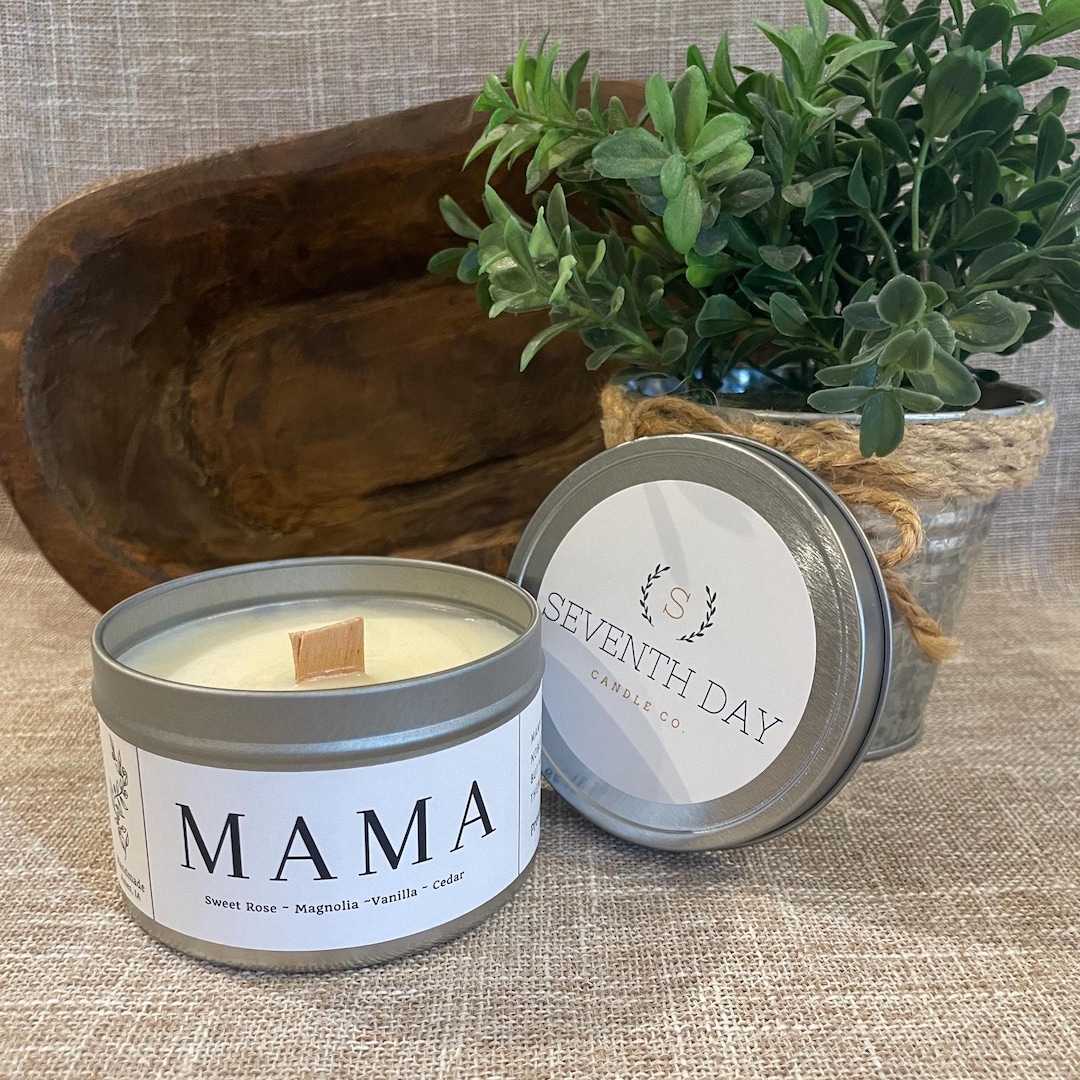 8oz Soy Candle | MAMA Candle | New Mom Gifts | Soy Wood Wick Candle ...