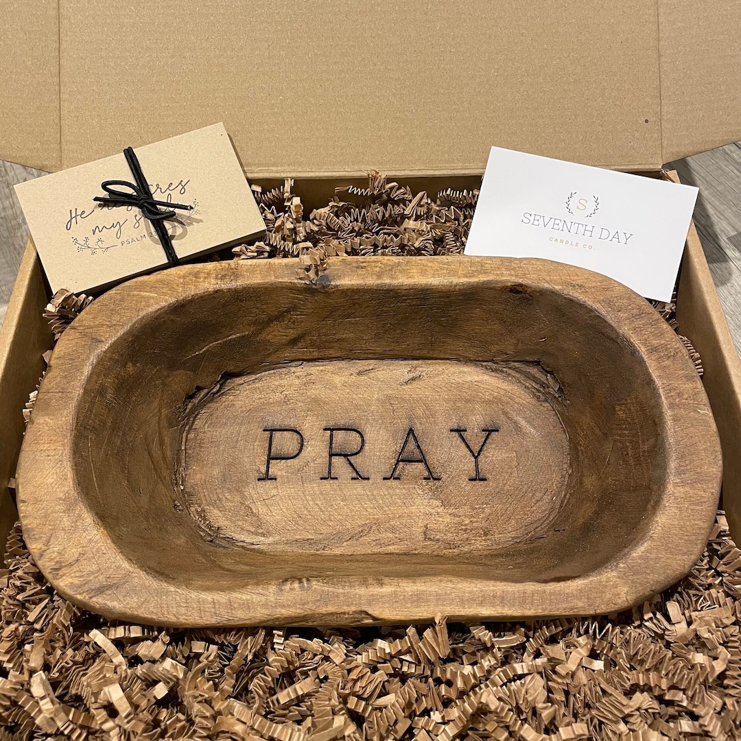 PRAY Prayer Bowl | Small Prayer Bowl | Dough Bowl | Christian Gift ...