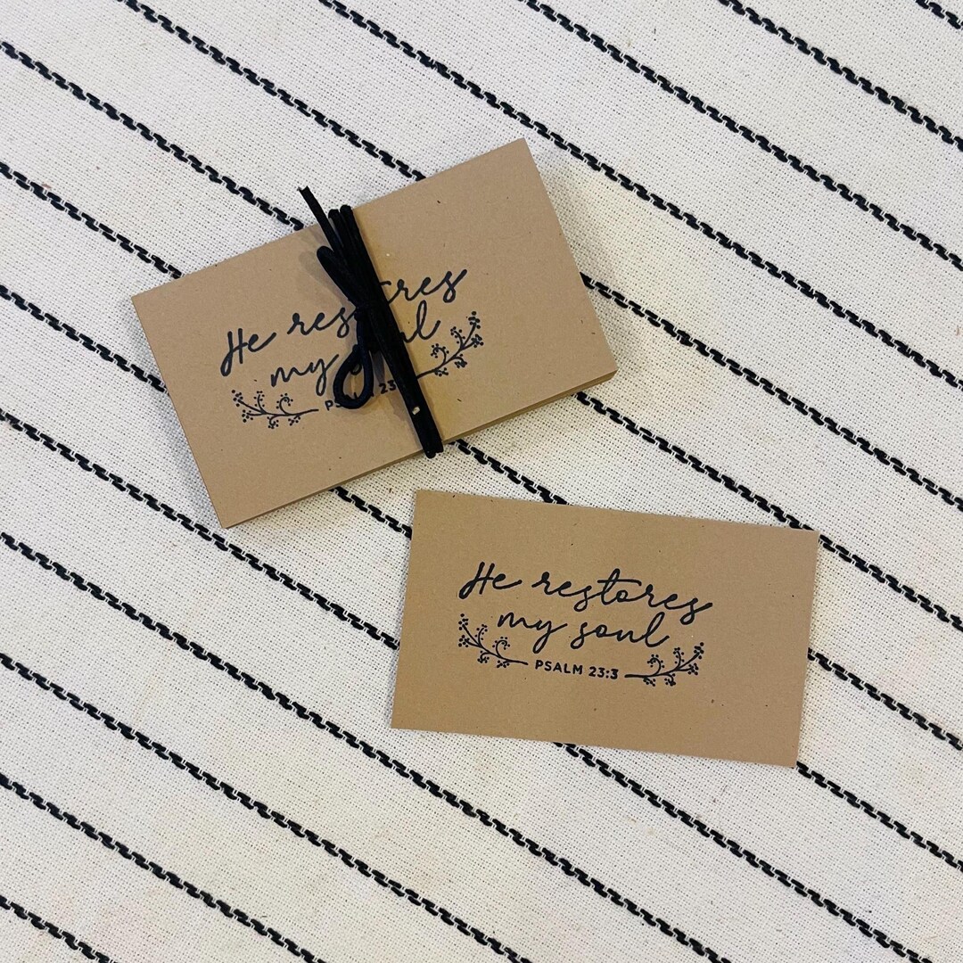 Hand-stamped Psalm 23 Kraft Paper Cards: Gift Tags - Etsy
