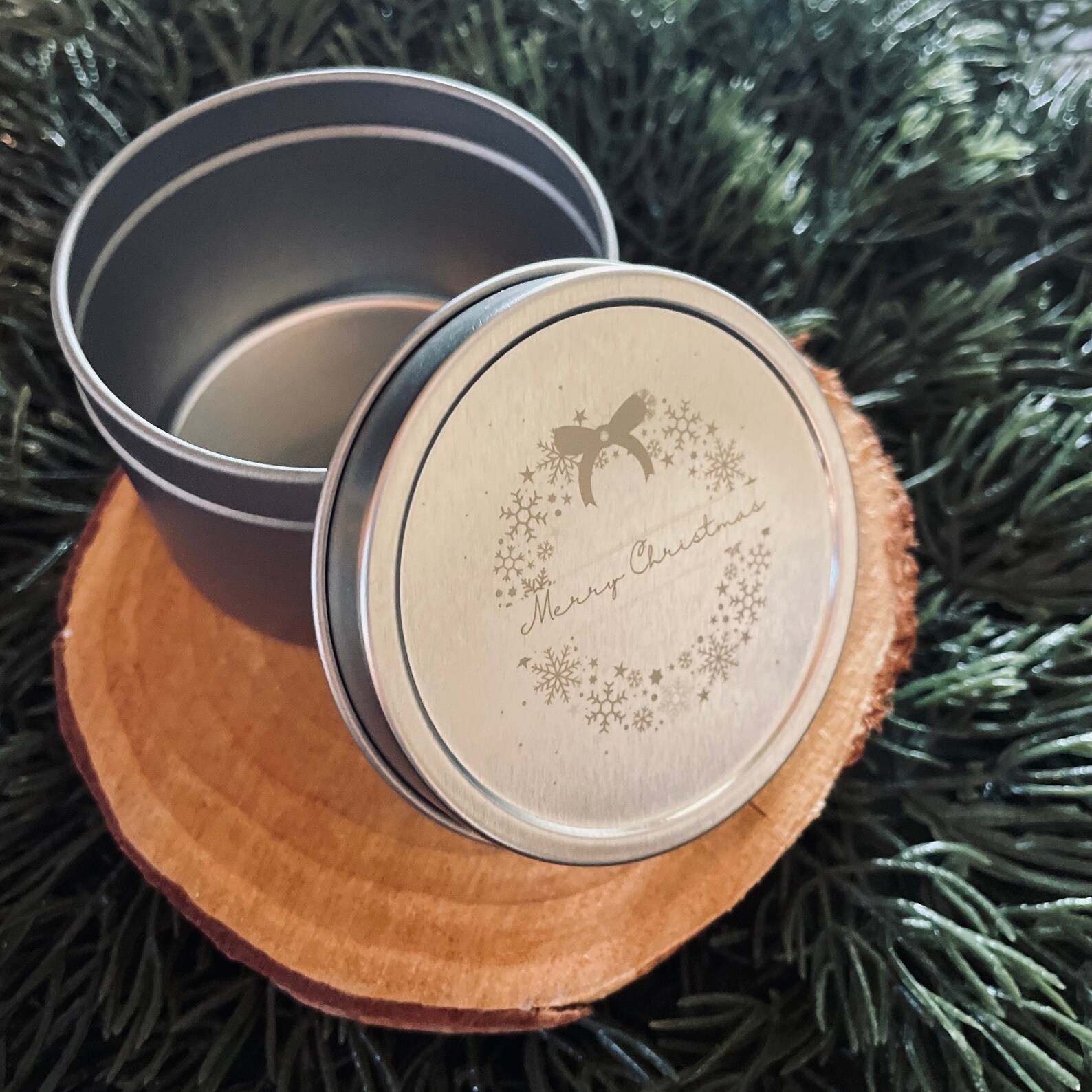 Personalized Christmas Tin | Engraved Holiday Favor - Etsy