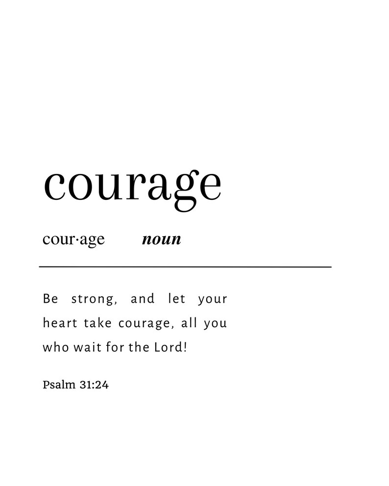Psalm 31:24 Printable | Christian Gift Idea | Simple Wall Art | Gifts ...
