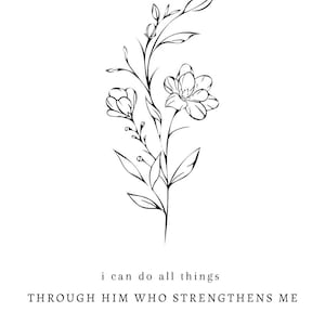 Philippians 4:13 Printable | Christian Art | Christian Home Decore ...