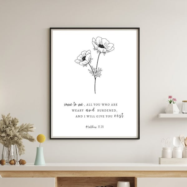 Matthew 11 28 - Etsy