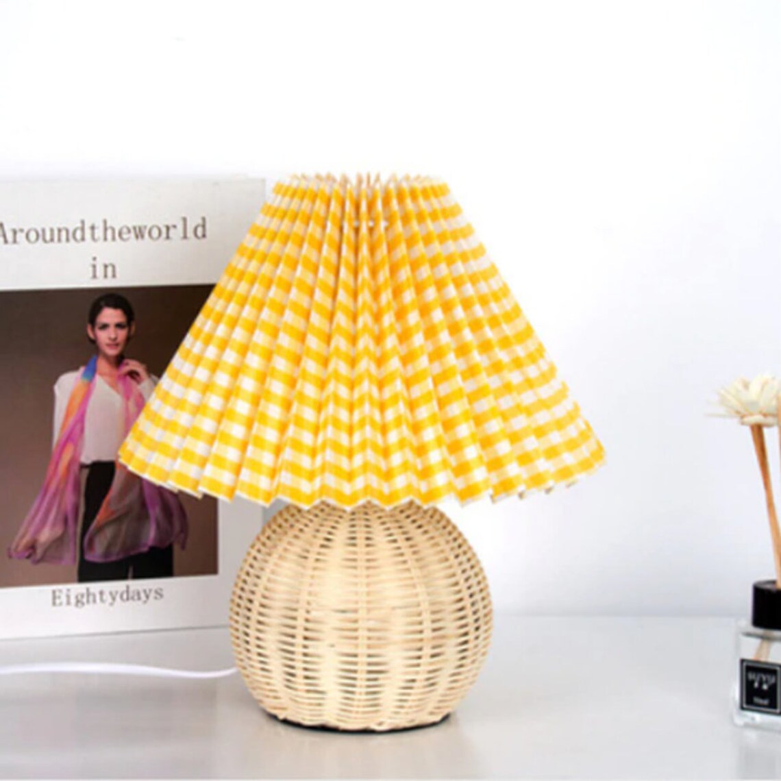 Y2k Vintage Lamp rattanTable Table Lamps for Bedroom Lamp | Etsy