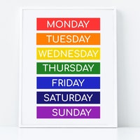 Jungle Theme Classroom Days of the Week Poster Printable & Months of ...