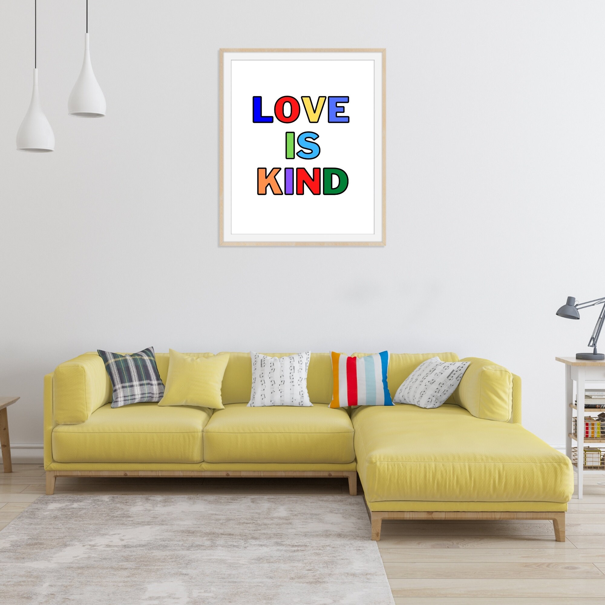 Love is Kind Printable, Kids Room Decor, Bible Verse Print, Printable ...