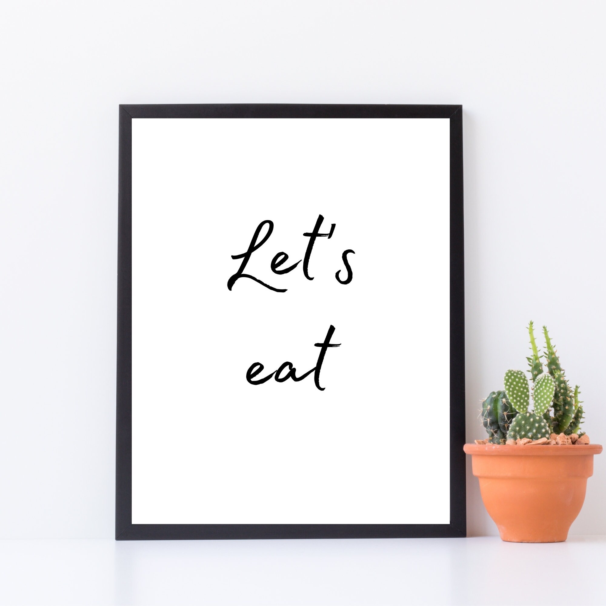 Let's Eat Print | Dining Room Poster | Printable Wall Art for Mum ...