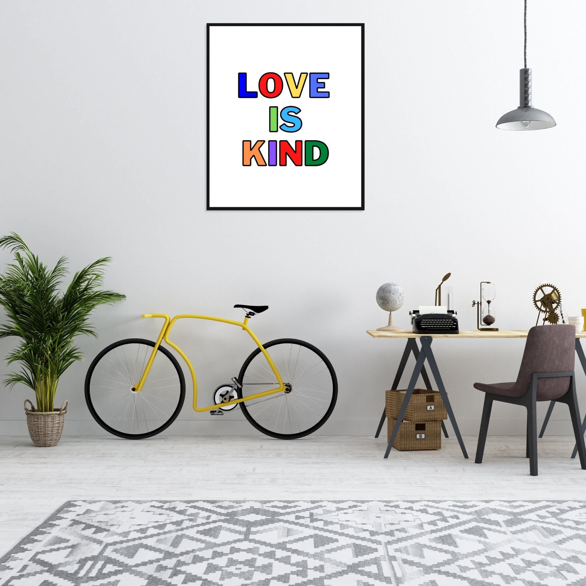 Love is Kind Printable, Kids Room Decor, Bible Verse Print, Printable ...