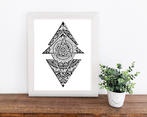 Mandala Art Triangle Design