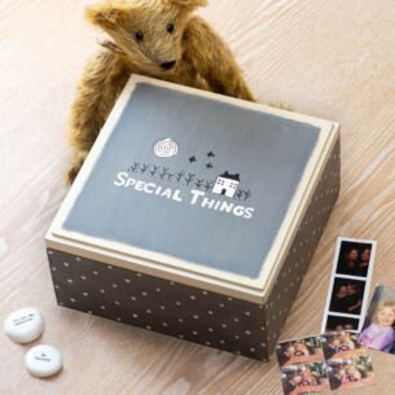 East of India large wooden memory box Special Things house | Etsy