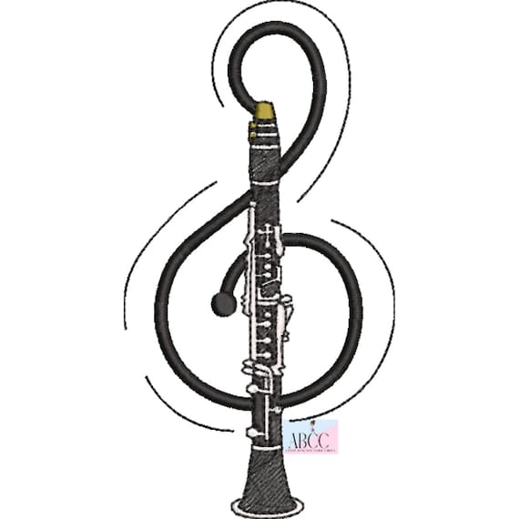 Machine Embroidery Design Clarinet/sizes: | Etsy