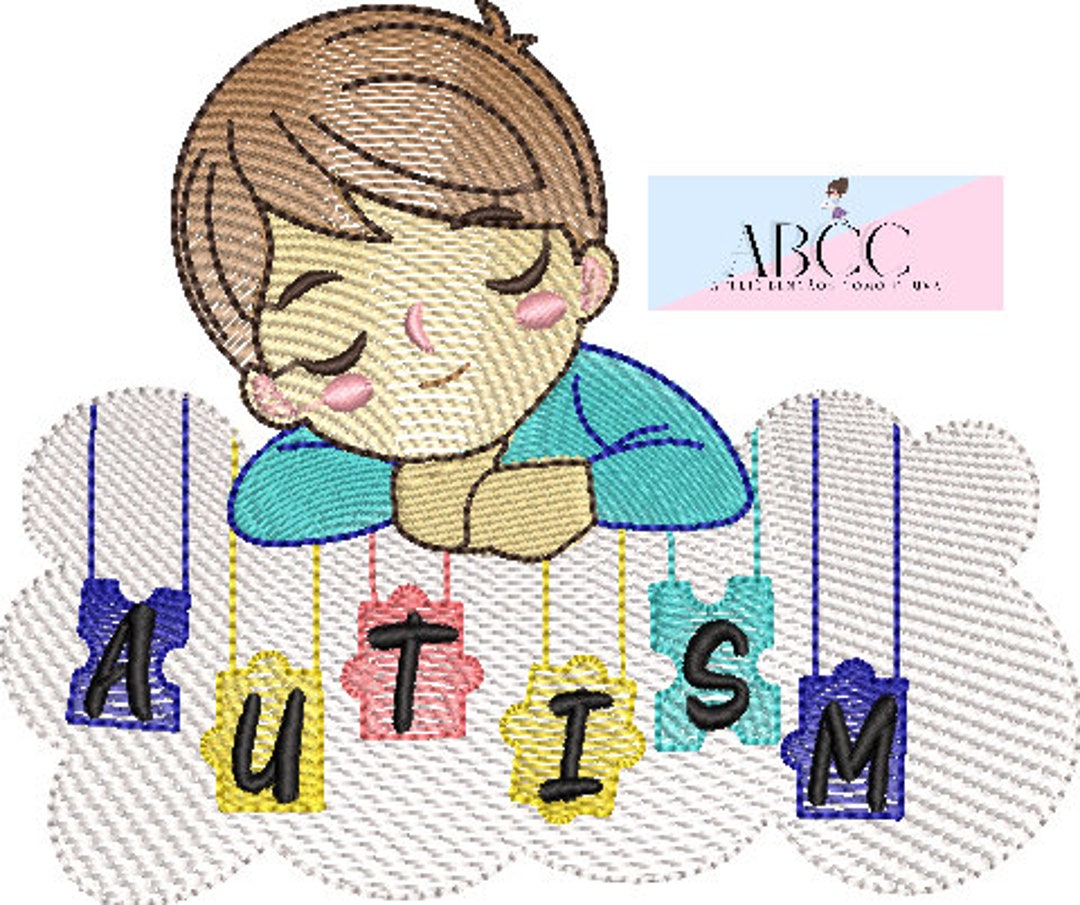 Autism Machine Embroidery Design Spectrum Disorder (ASD) - Etsy