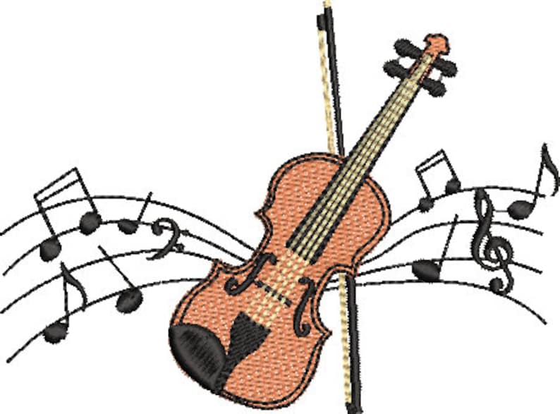 Violin Embroidery Design- Instant Download SIZE 4x4/5x5/6x6 - Etsy