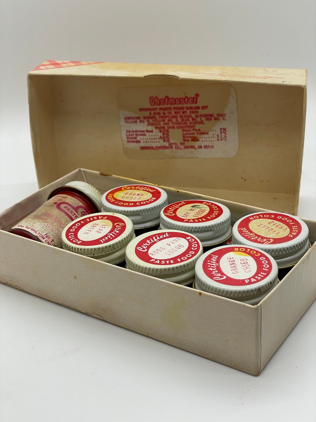 Vintage Student Paste Food Color Kit - Etsy