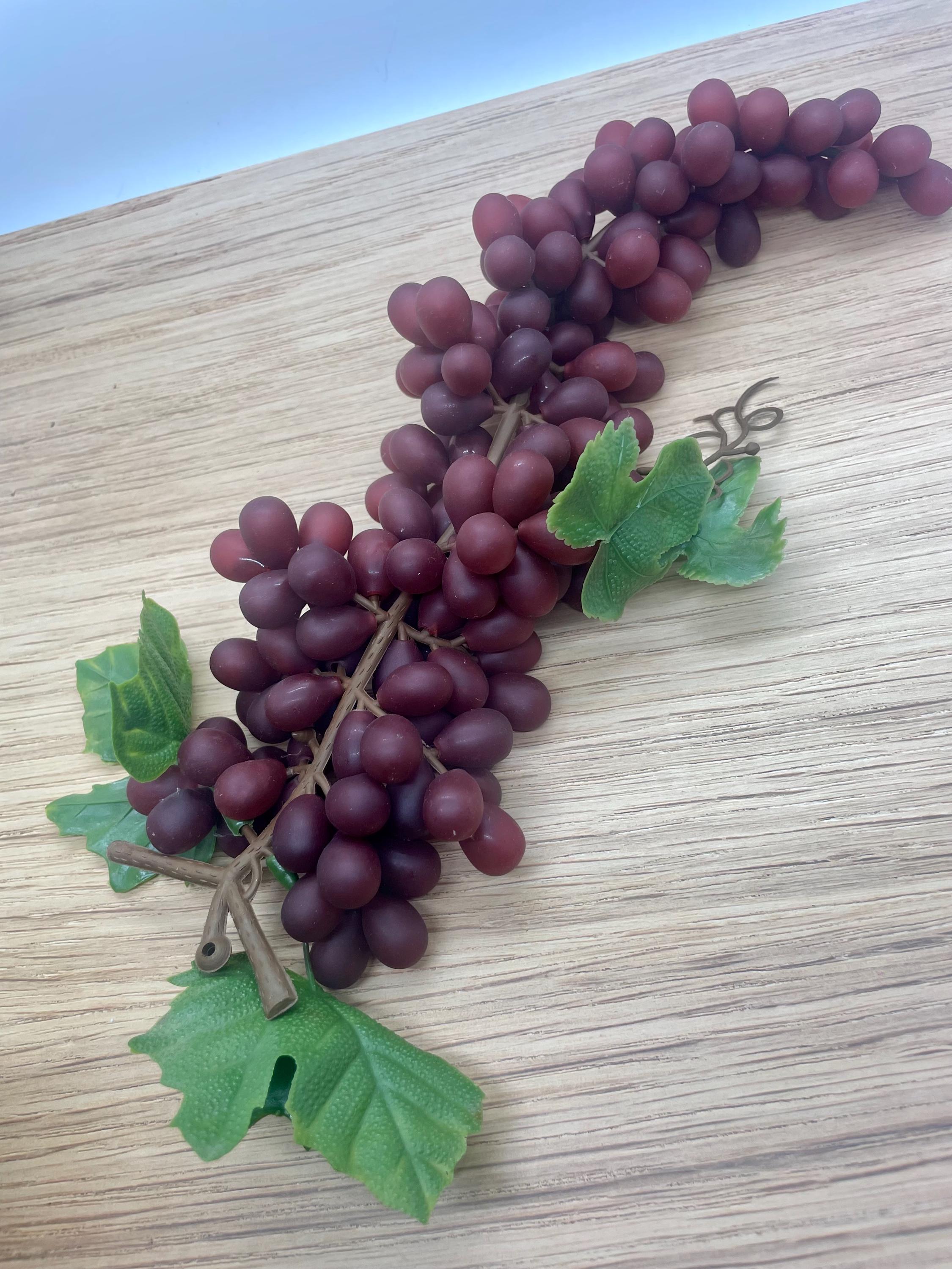 Vintage Faux Red Grapes, Cluster of Grapes - Etsy