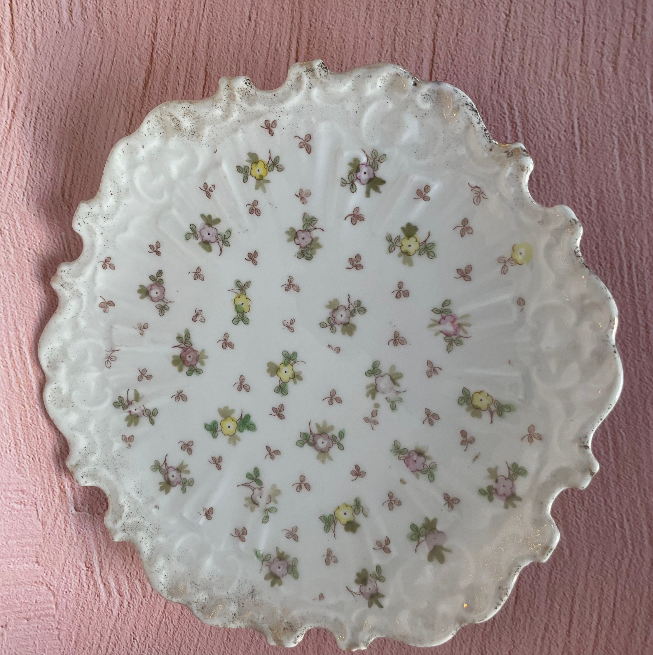 Plates Set of 5 6 Vintage Pastel Floral - Etsy