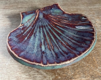 Handmade Ceramic Sea Shell Bowl Scallop Shell Ceramic Ring Dish Trinket ...