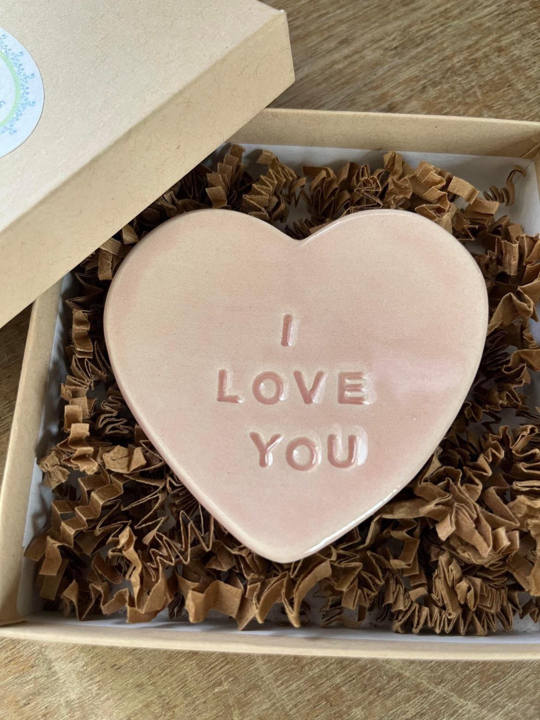 Valentines Handmade Ceramic Heart Dish I Love You / Pottery / Handmade ...