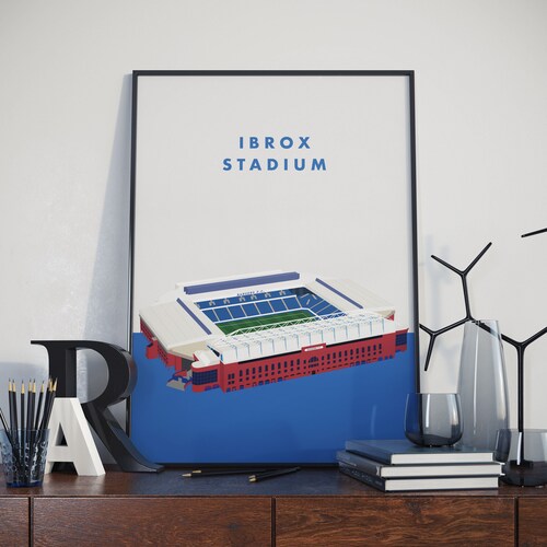 Glasgow Rangers Print: Ibrox Stadium Map - Etsy