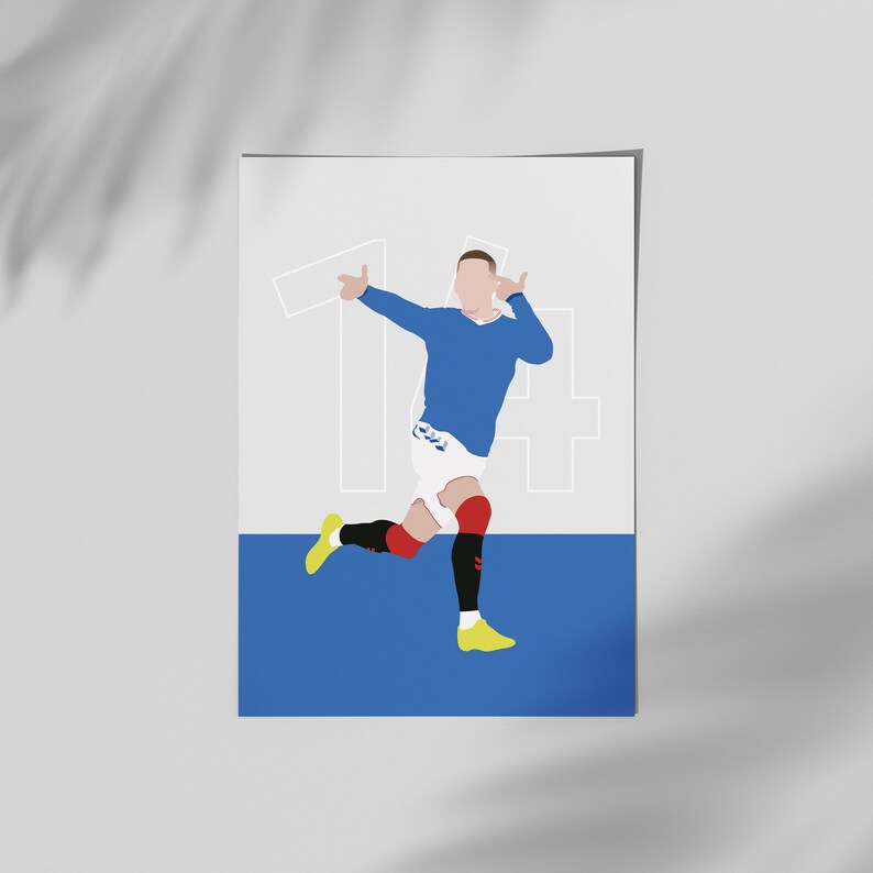 Ryan Kent Rangers Football Poster - Etsy