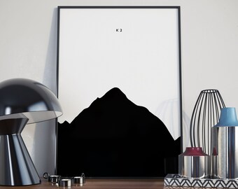 K2 Mountain Poster - Etsy