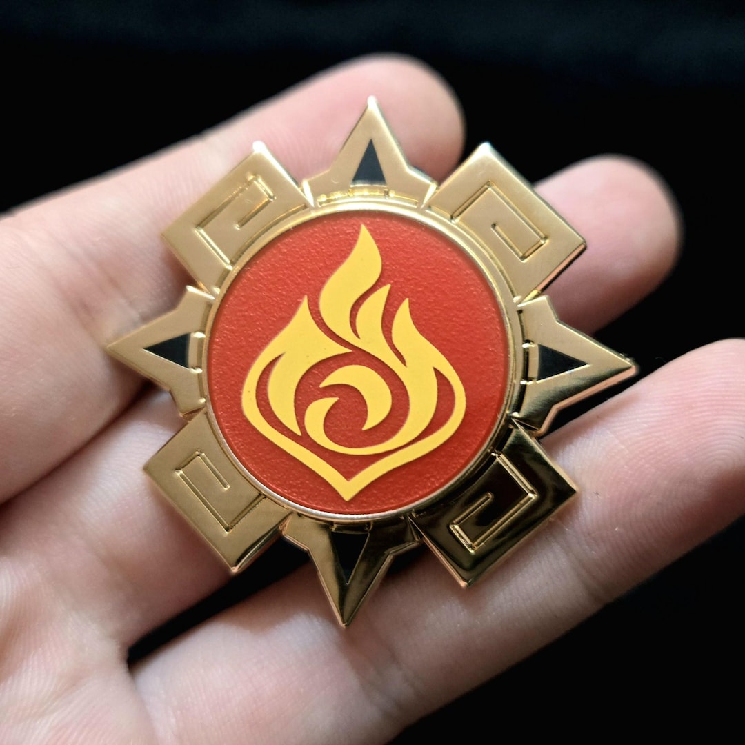 Natlan Customizable Vision Genshin Impact Pin: 1"-2" Interchangeable ...