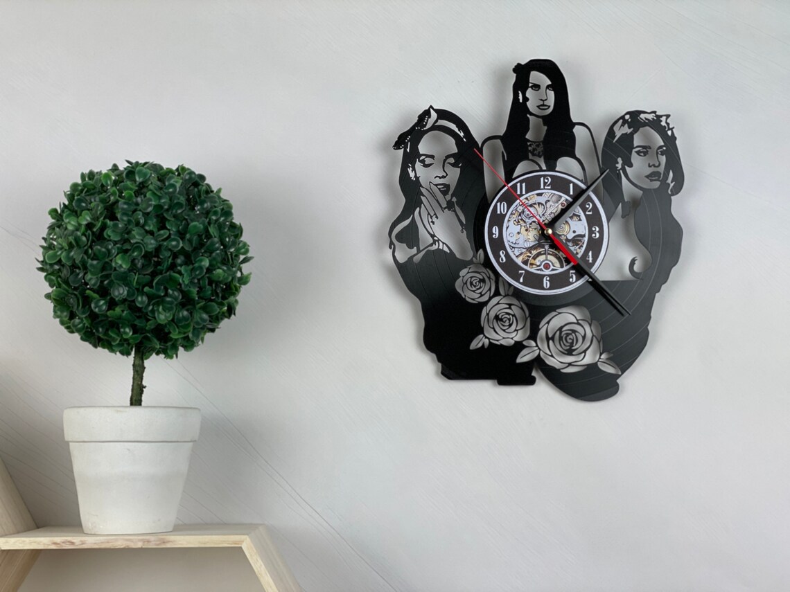 Album Cover Vinyl Clock, Lana Del Rey Wall Decor, Trendy Wall Clock ...