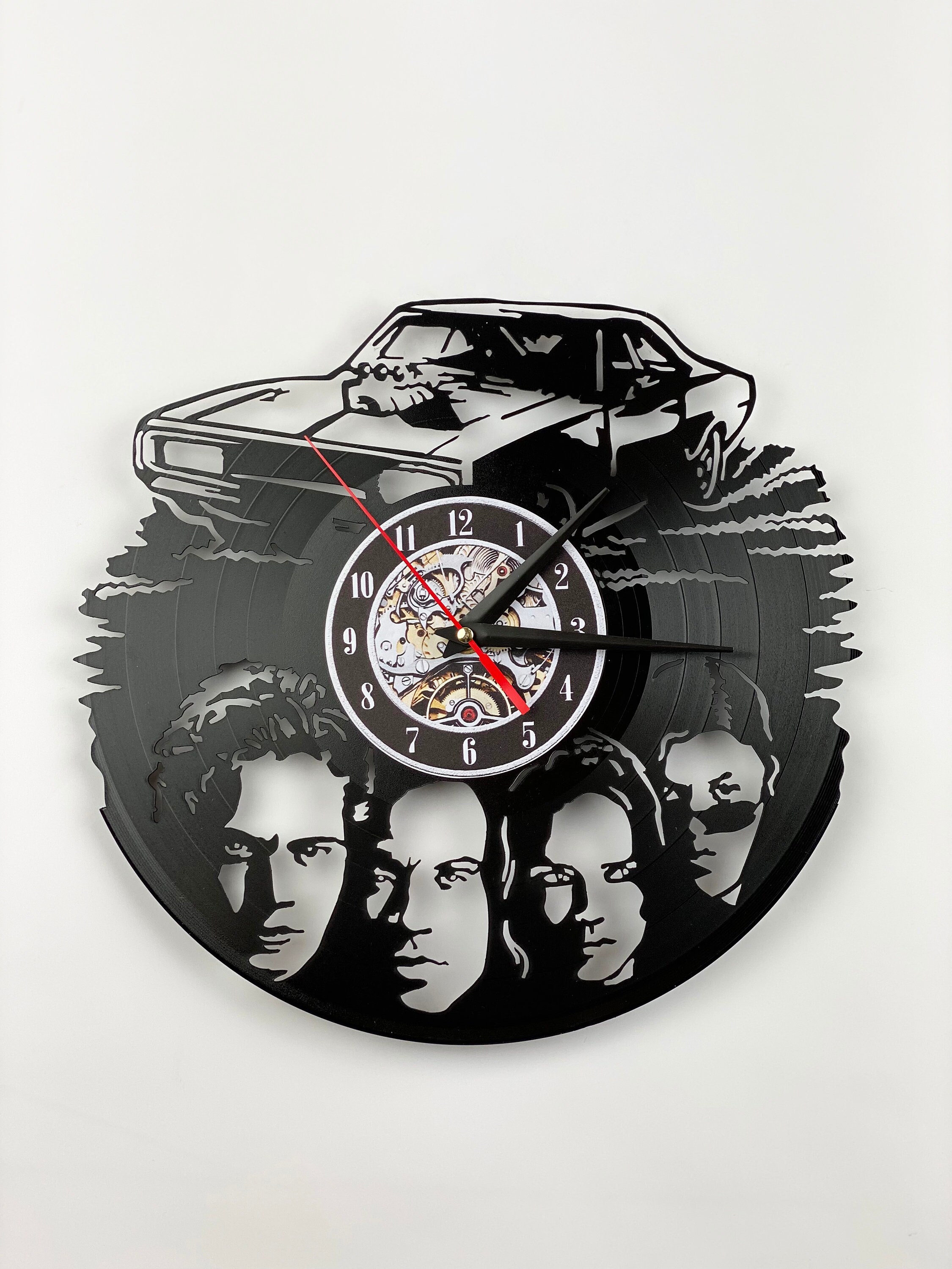 Action Movie Room Decor, Vinyl Record Wall Clock, Fast & Furious Wall ...