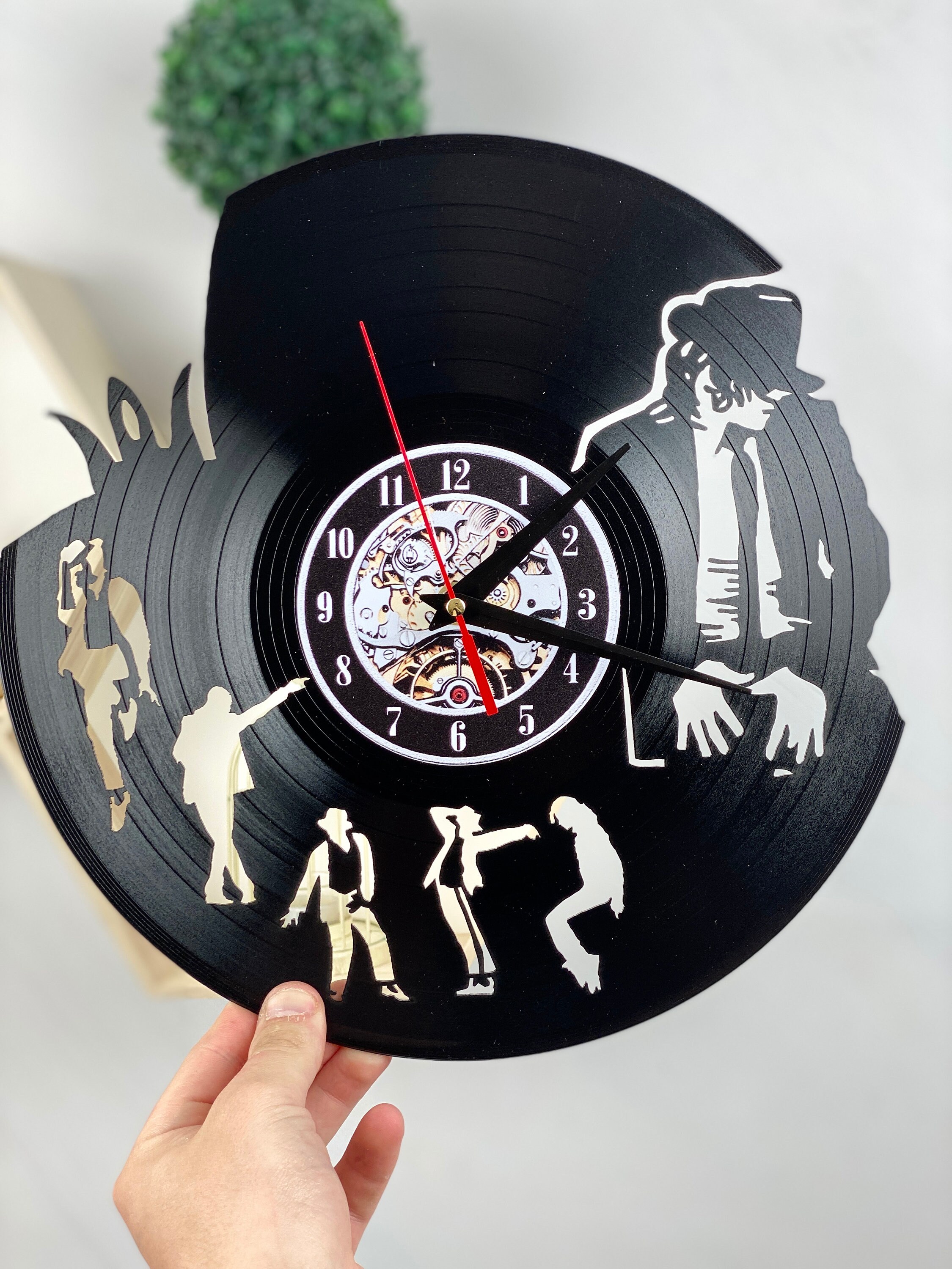 Pop King Vinyl Record Clock Lyrics Wall Decor Music Theme Wall Clock ...