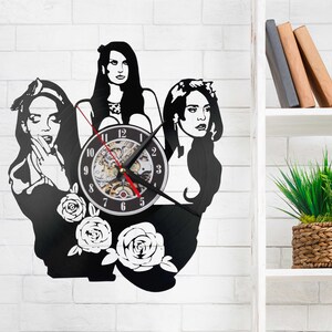 Album Cover Vinyl Clock, Lana Del Rey Wall Decor, Trendy Wall Clock ...