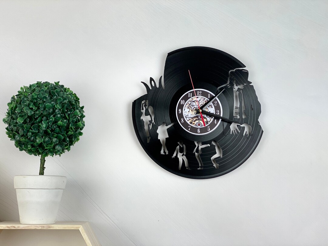 Pop King Vinyl Record Clock - Lyrics Wall Decor - Music Theme Wall ...