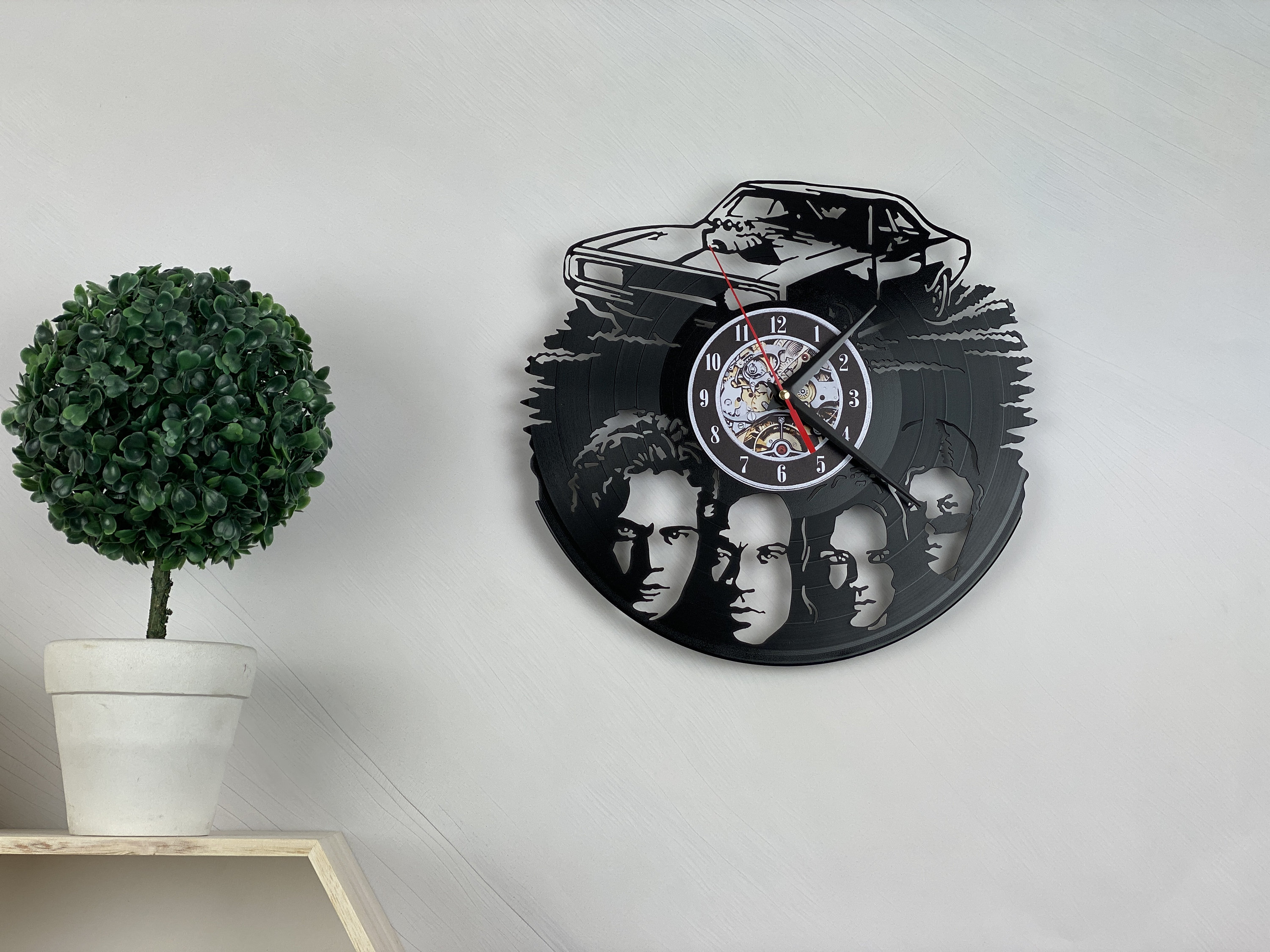 Action Movie Room Decor, Vinyl Record Wall Clock, Fast & Furious Wall ...