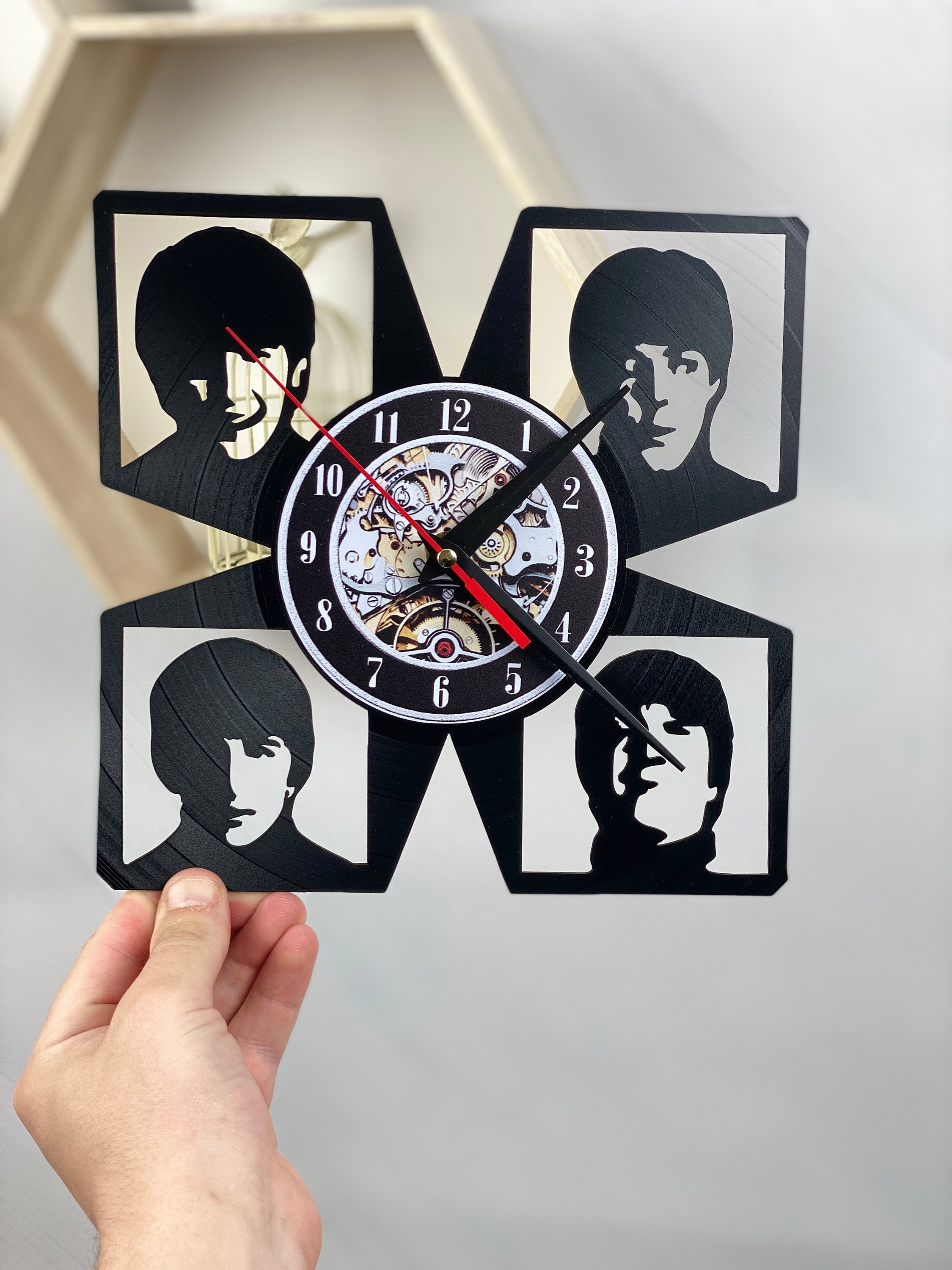 Vinyl Record Cut Out Clock, Lyrics Vinyl Record Clock, Liverpool City ...