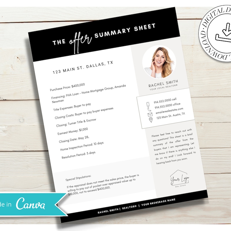 Multiple Offer Sheet - Etsy