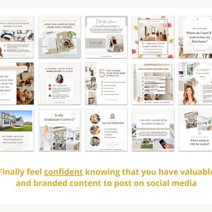 September Real Estate Captions & 30 Matching Real Estate Canva Posts ...