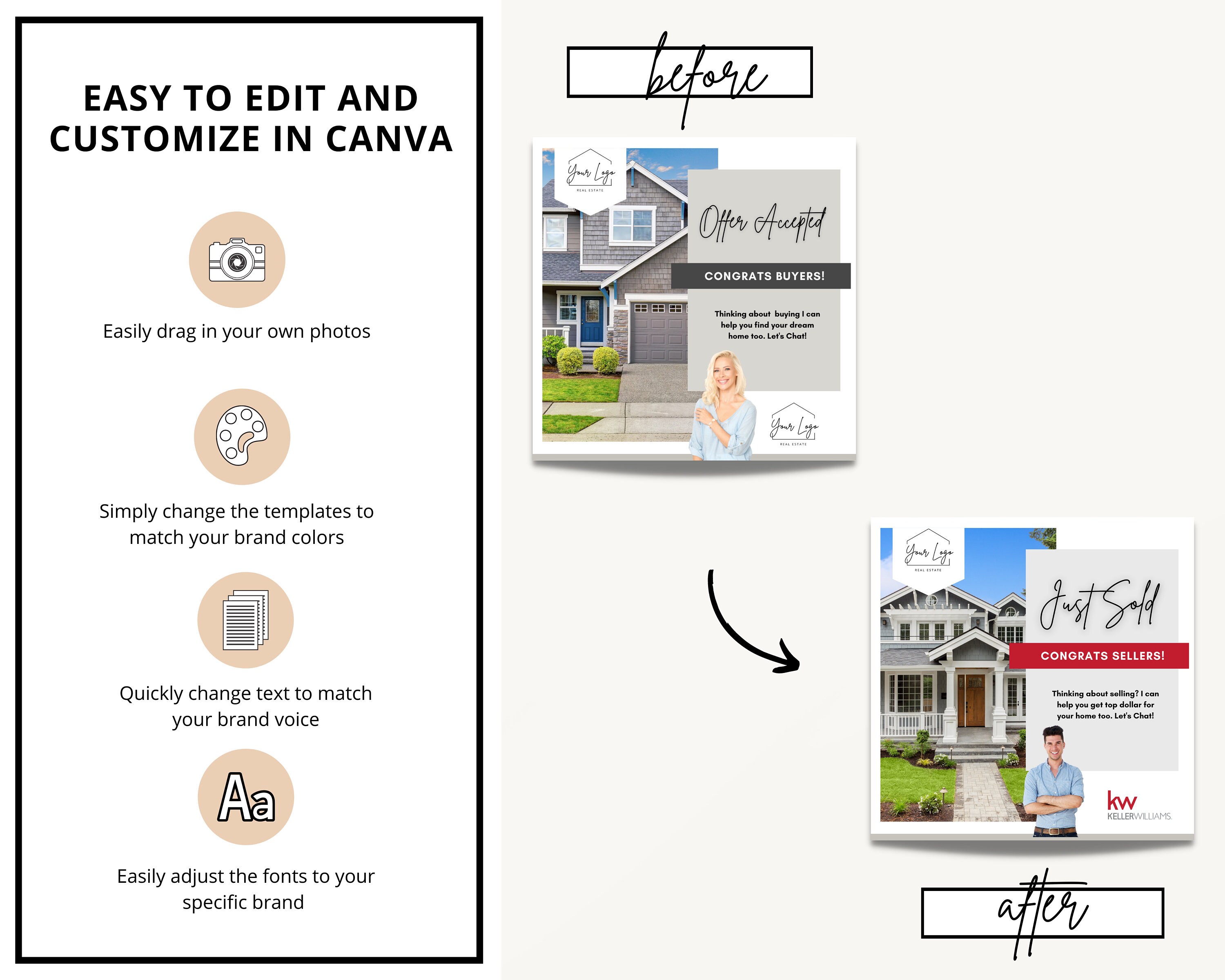 100 Real Estate Social Media Listing Update Posts Real Estate Marketing ...
