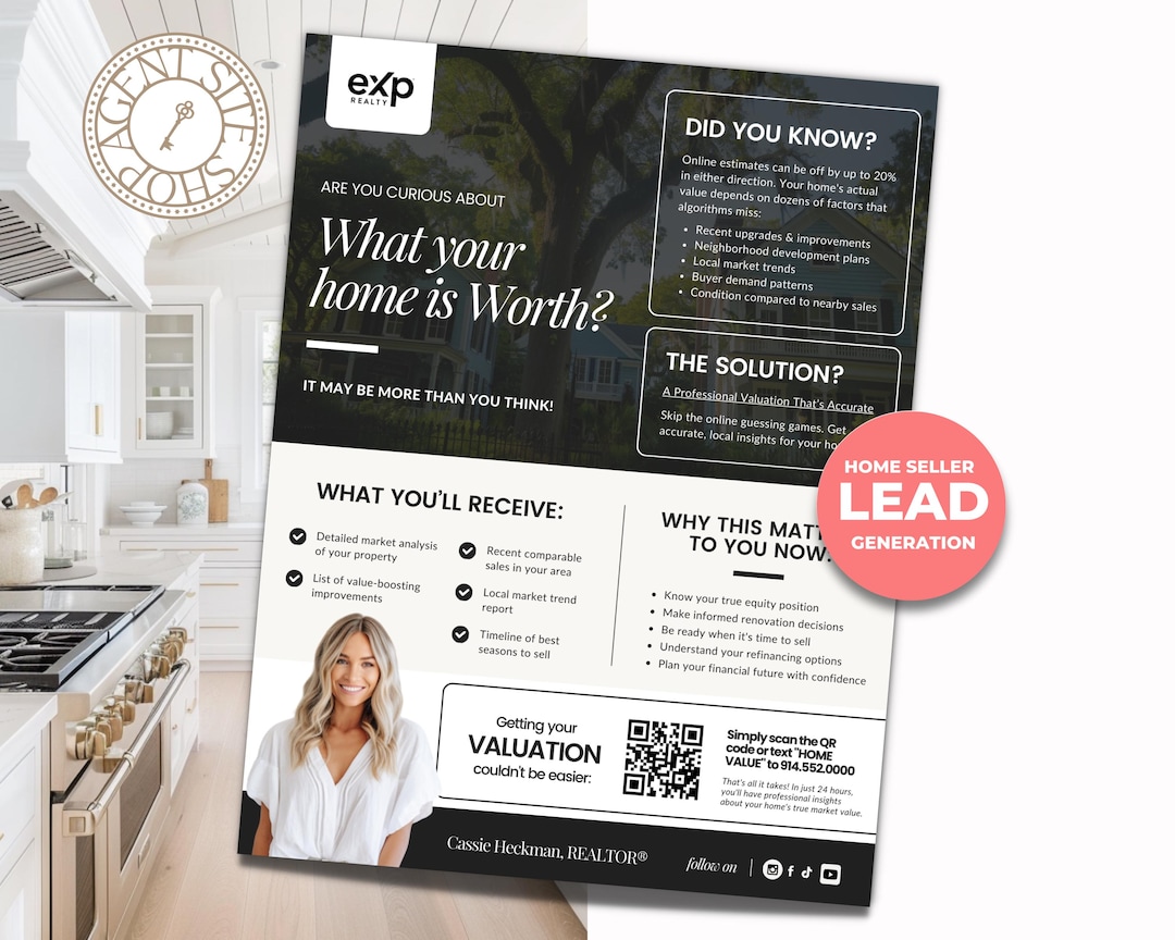 Home Value Marketing Flyer | Real Estate Canva Template | CMA Property ...