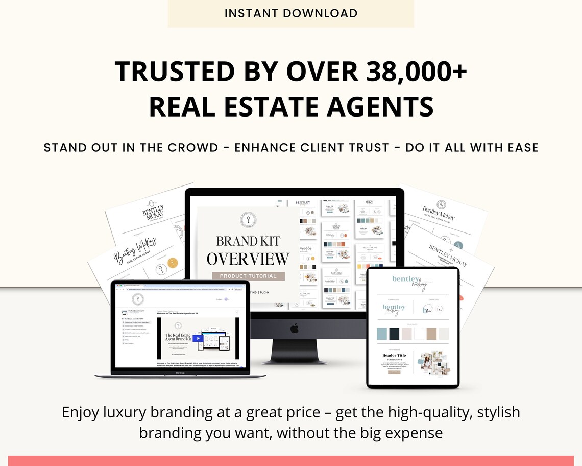 The Real Estate Agent Brand Kit | Pre-made Real Estate Logos | Real ...