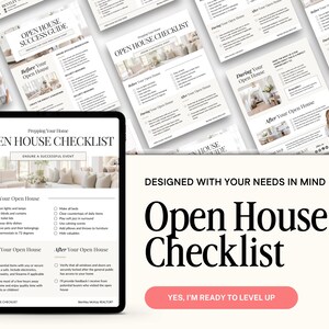 Open House Checklist | Showing Prep | Open House To-do List | Real ...