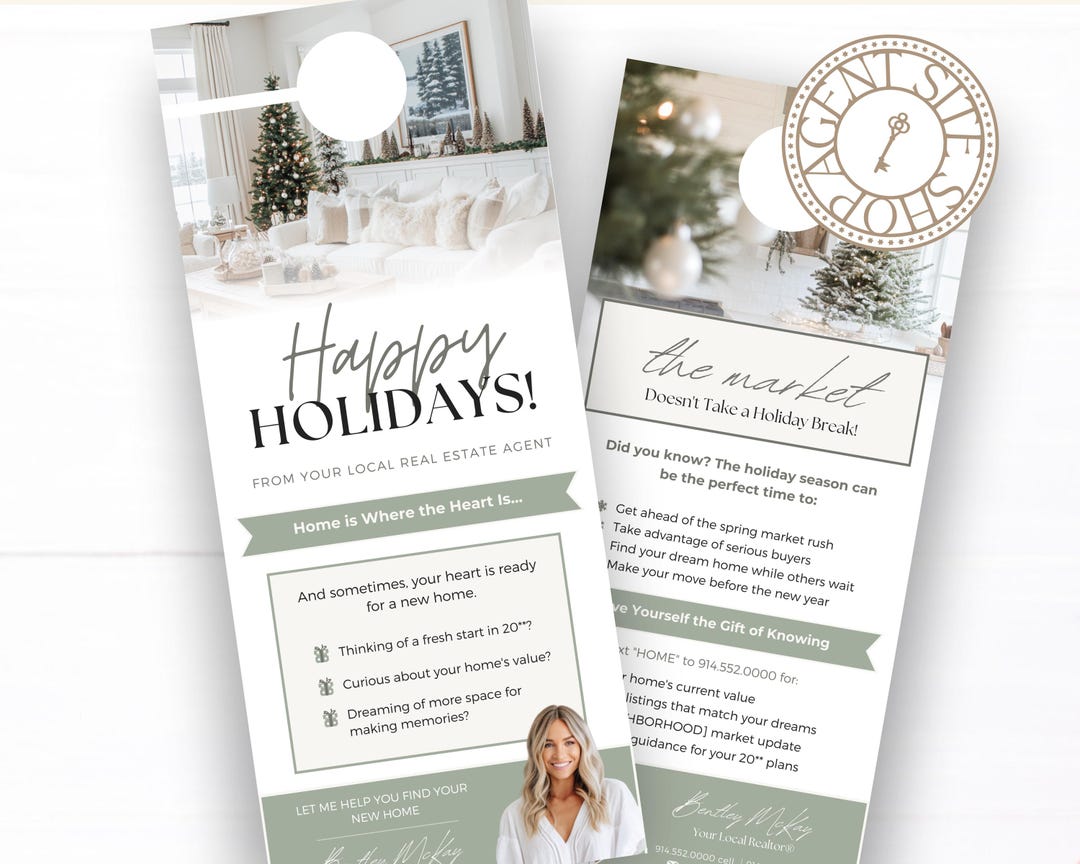 Christmas Real Estate Door Hanger | Realtor Doorknocking | Real Estate ...