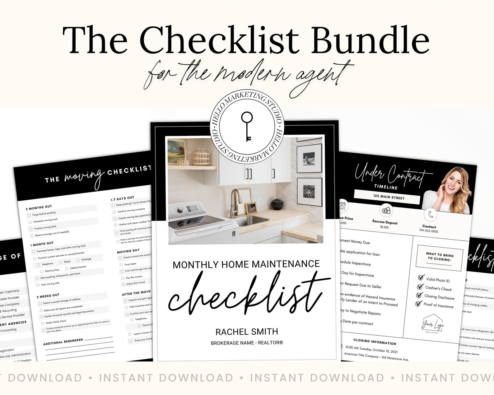 Real Estate Agent Checklist Bundle Real Estate Marketing - Etsy